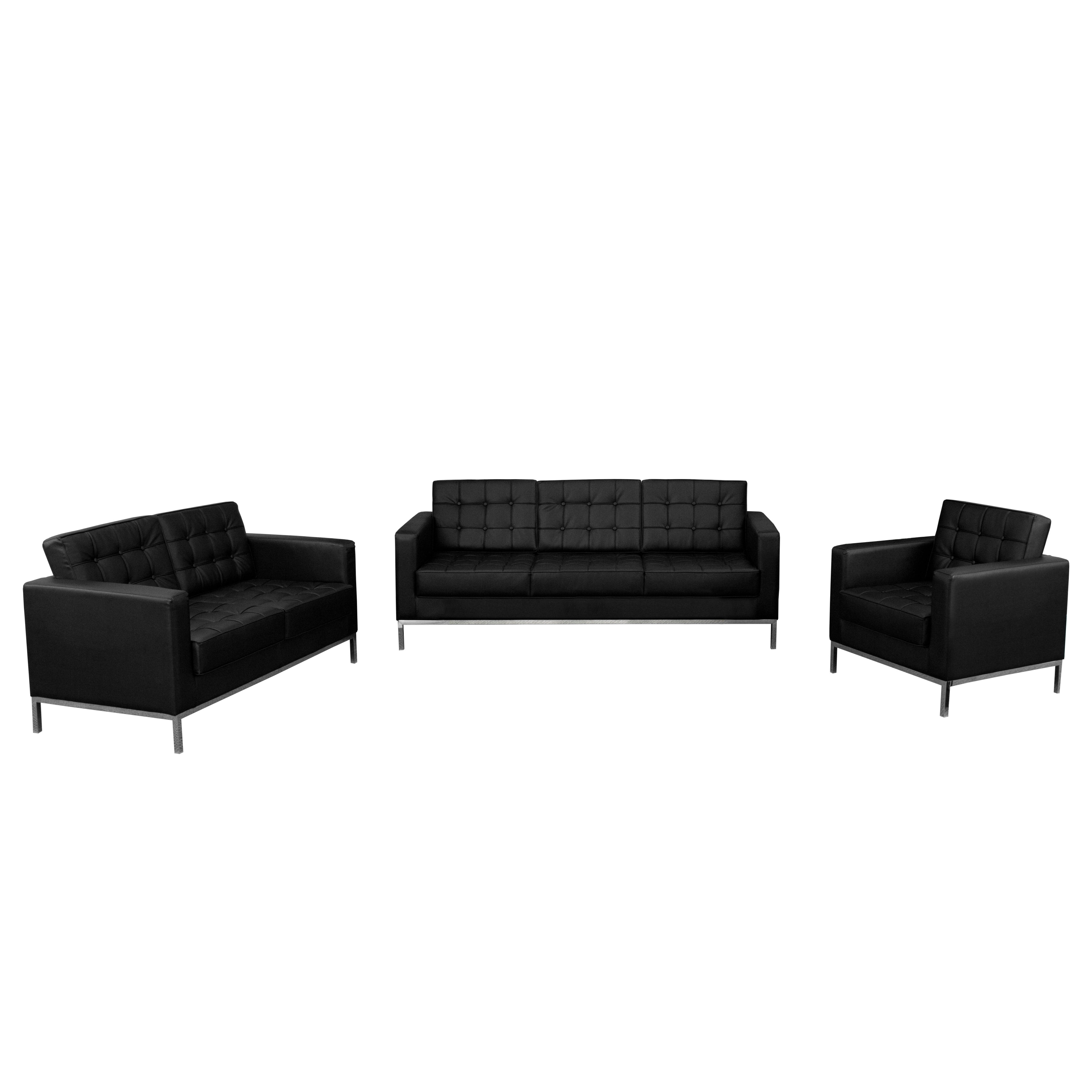 Orren Ellis Moritz Tufted LeatherSoft Reception Set with Integrated ...