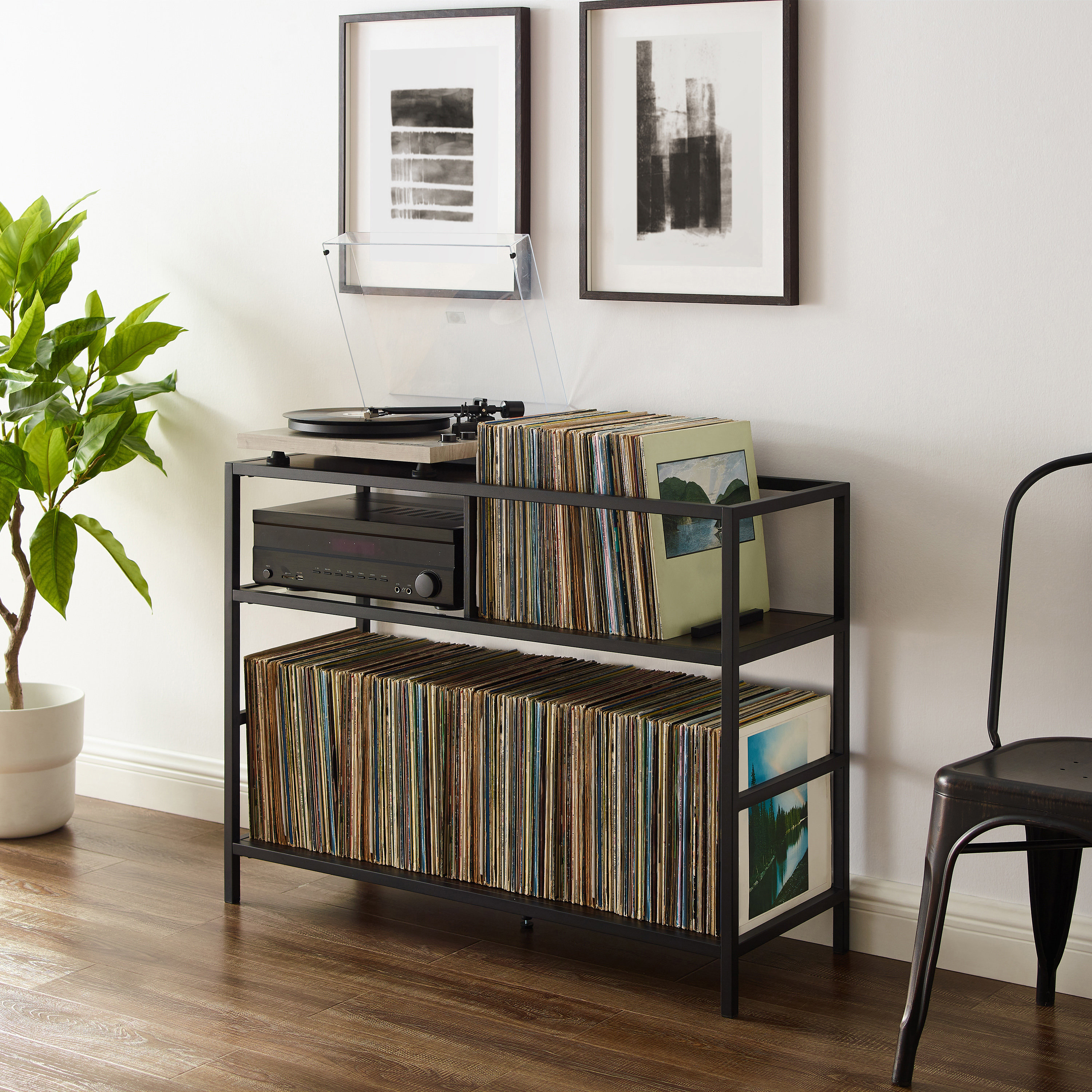17 Stories Record Storage Console Media Shelve - Wayfair Canada