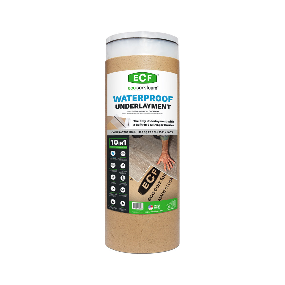 Eco Cork Foam Cork Underlayment Roll (300 sq.ft./roll) & Reviews | Wayfair