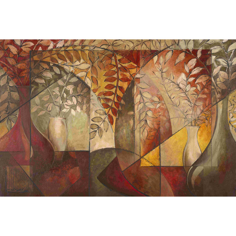 Winston Porter Cubist Plant Still Life - Wrapped Canvas Print | Wayfair