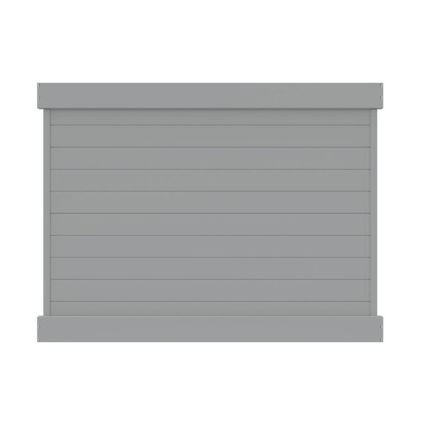 Barrette Outdoor Living Horizontal Fence Gray Vinyl Privacy Panel Kit ...
