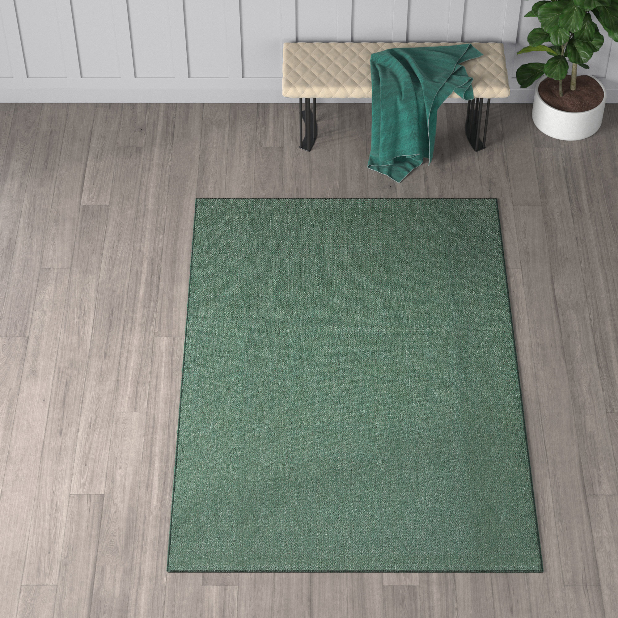 Mercury Row® Oppenheimer Dark Green Indoor/Outdoor Rug & Reviews | Wayfair