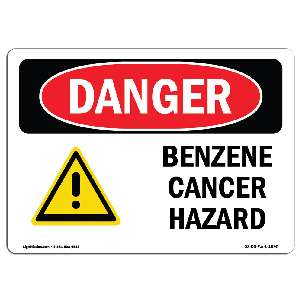 SignMission OSHA Danger Benzene Cancer Hazard Sign | Wayfair
