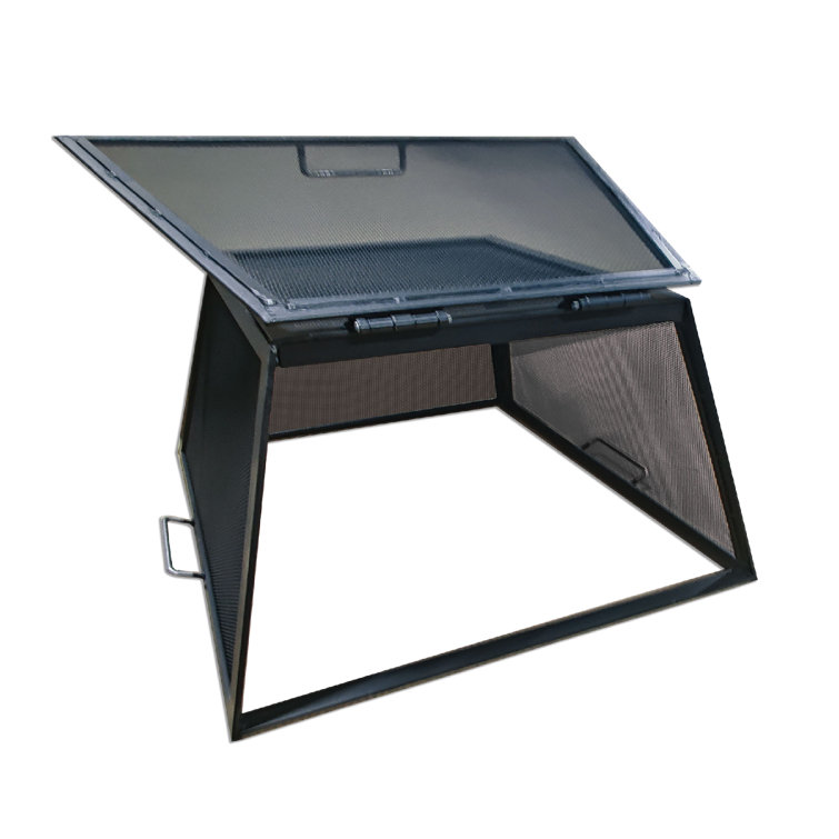 Master Flame Stainless Steel Square Fire Pit Spark Screen | Wayfair