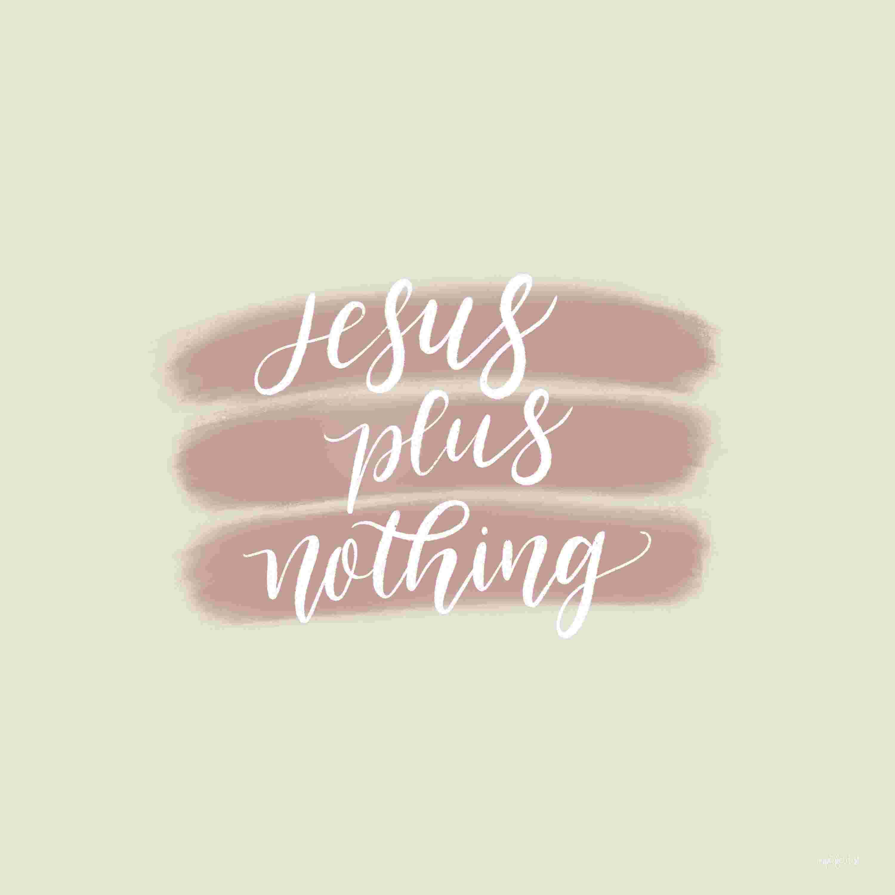 Trinx Jesus Plus Nothing - Wrapped Canvas Graphic Art | Wayfair