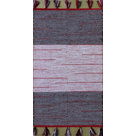 Rosecliff Heights Parker Abstract Handmade Cotton Area Rug in Black ...