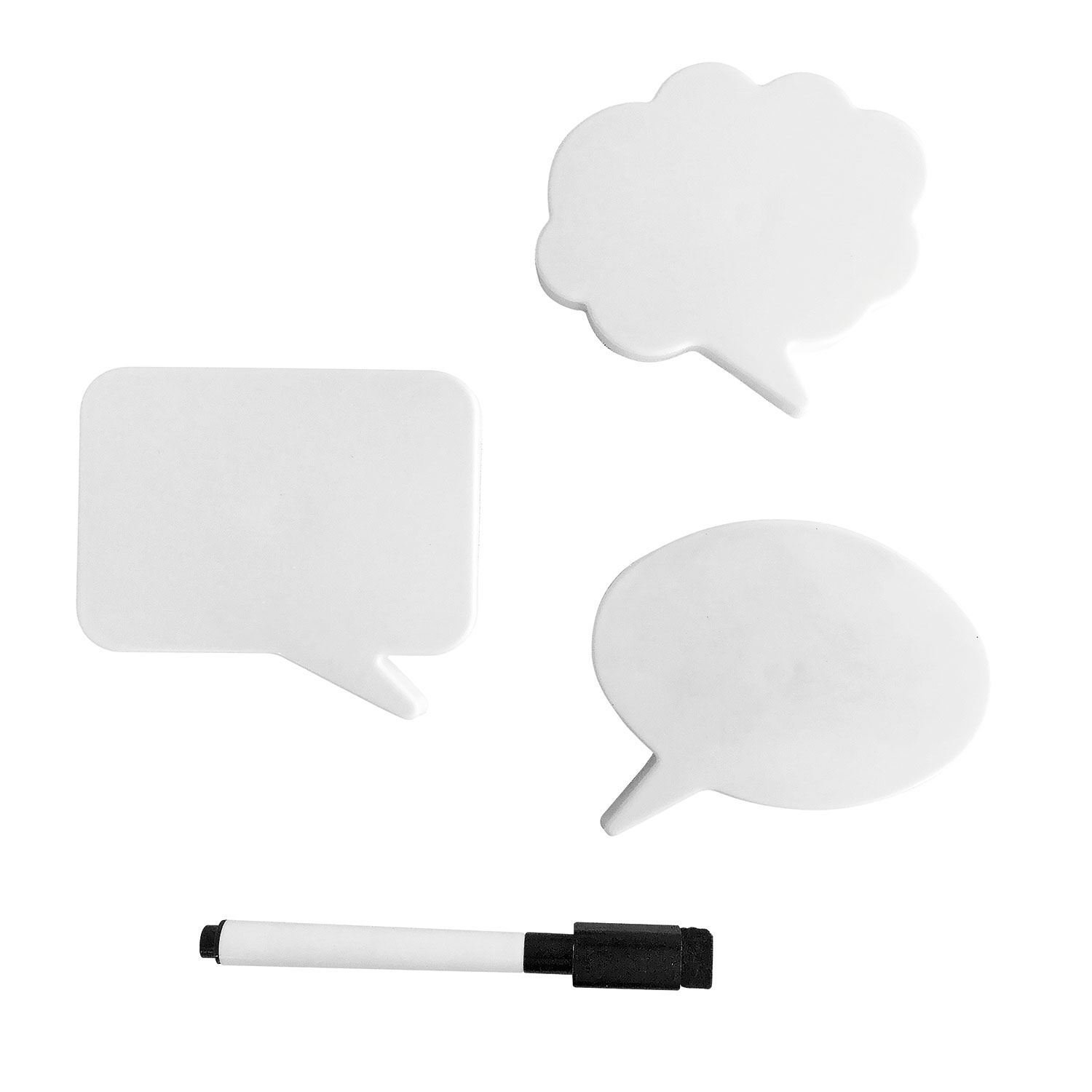 Symple Stuff Rudgeway Set Of 3 Speech Bubble Fridge Reminder Magnets ...