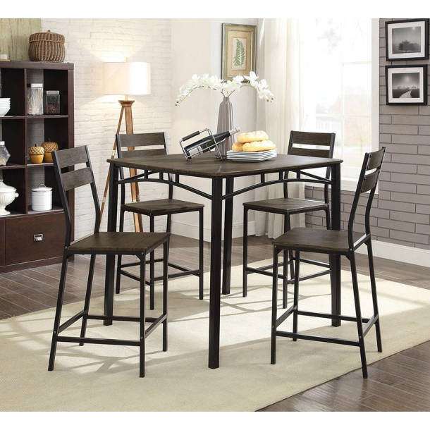 Williston Forge Lamarre 5 - Piece Counter Height Dining Set | Wayfair
