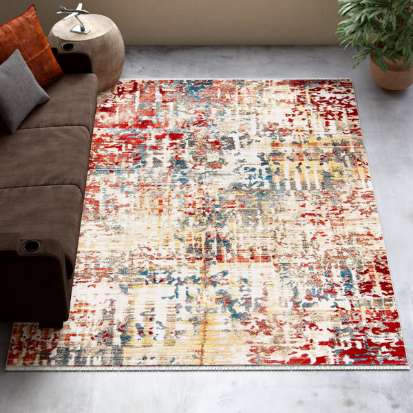 Trent Austin Design® Charest Performance Red/Beige Rug & Reviews | Wayfair