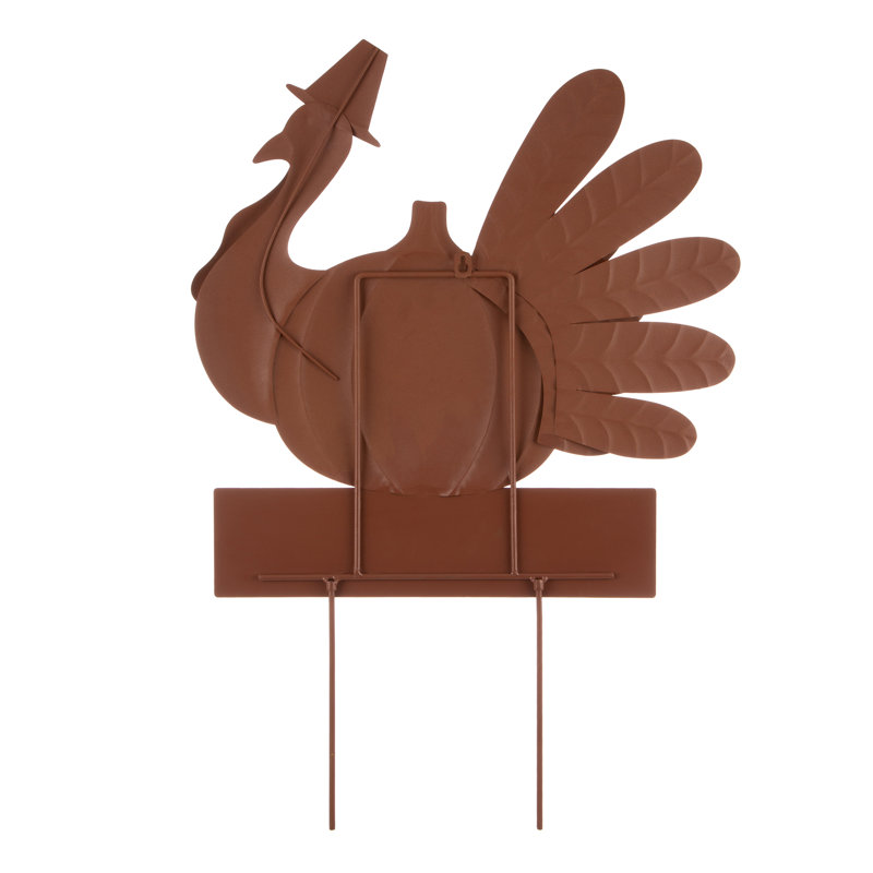 The Holiday Aisle® Jesmond Turkey Welcome Sign Garden Stake & Reviews ...