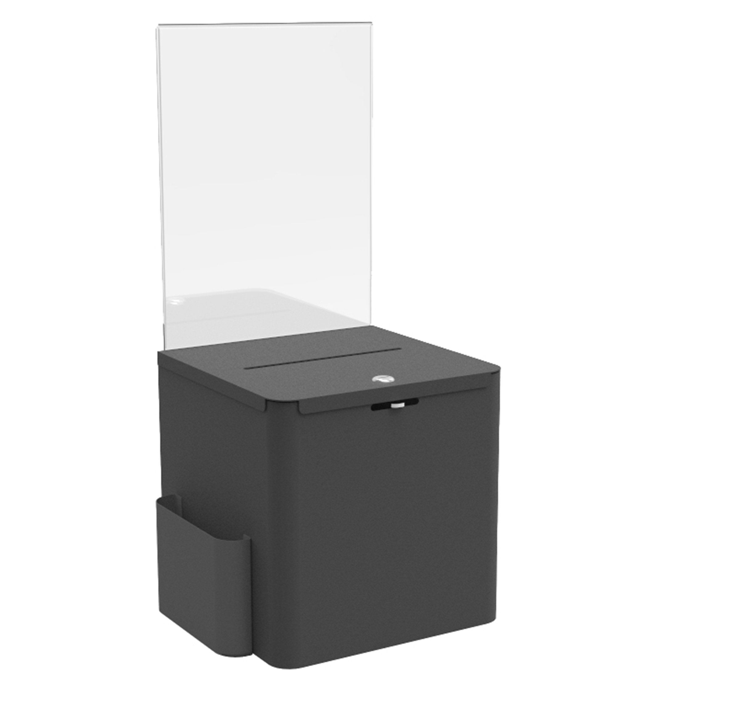 FixtureDisplays Locking Metal Ballot Box W/ 8.5" X 11" Acrylic Header ...