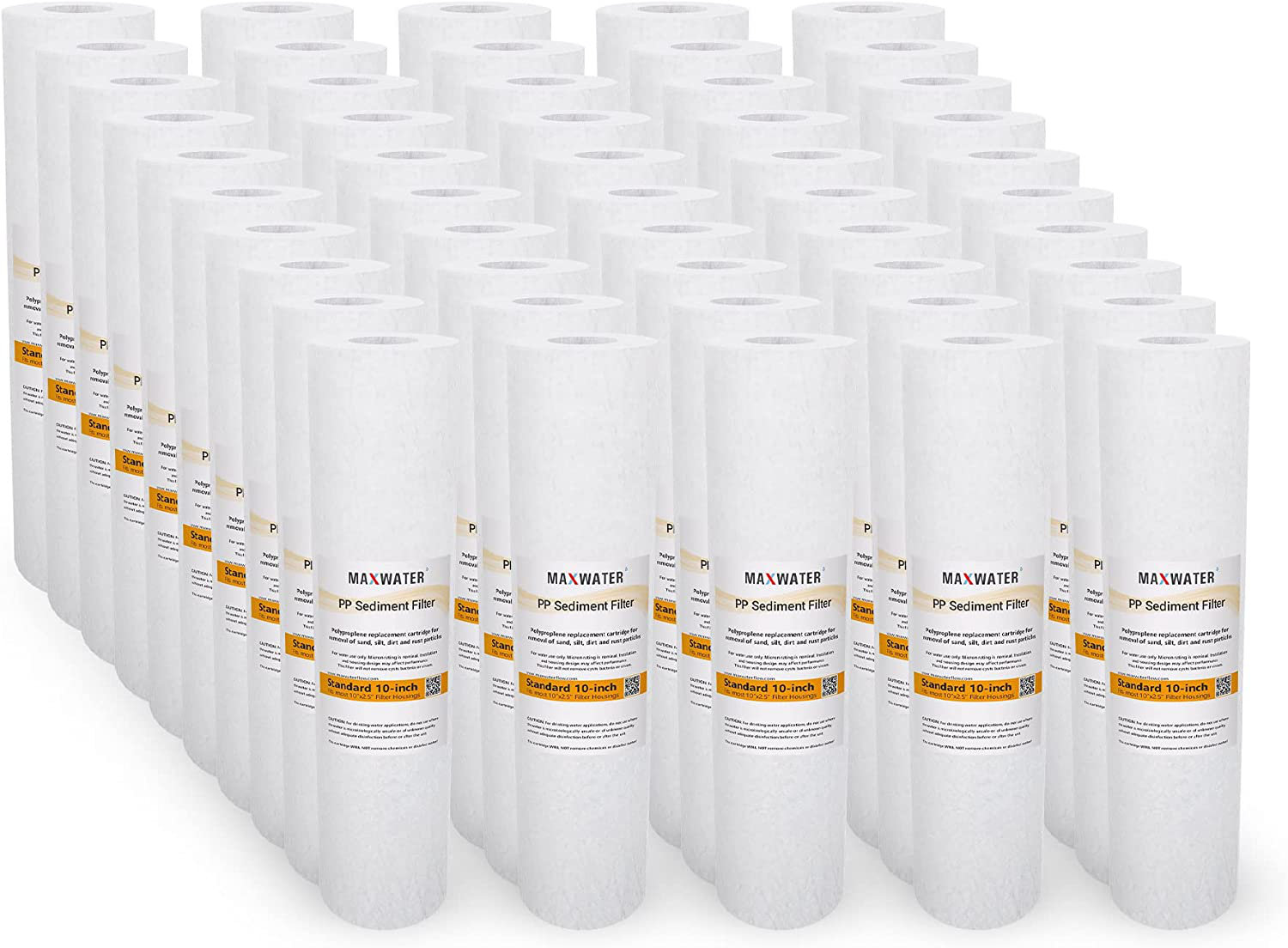 Max Water 10 inch x 2.5 inch, 5 Micron Replacement Sediment Water ...