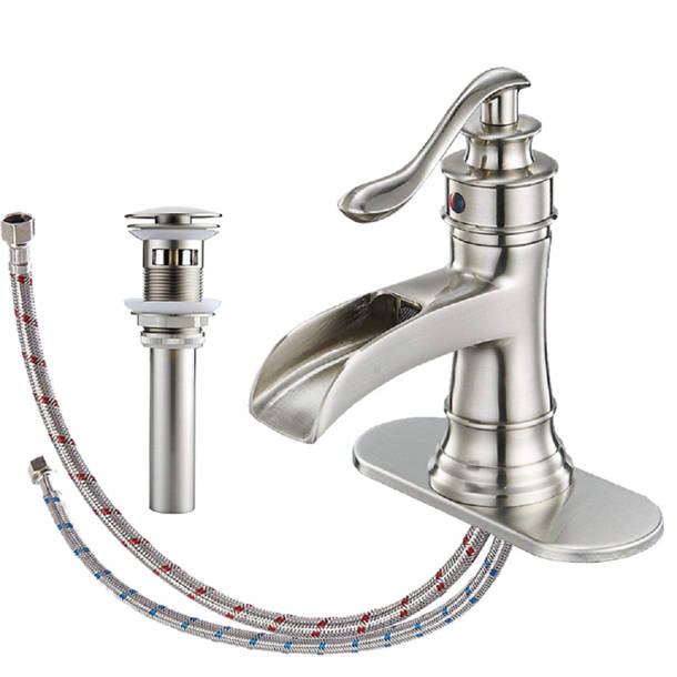 NEWATER Single Hole Faucet Single-handle Bathroom Faucet with Drain ...