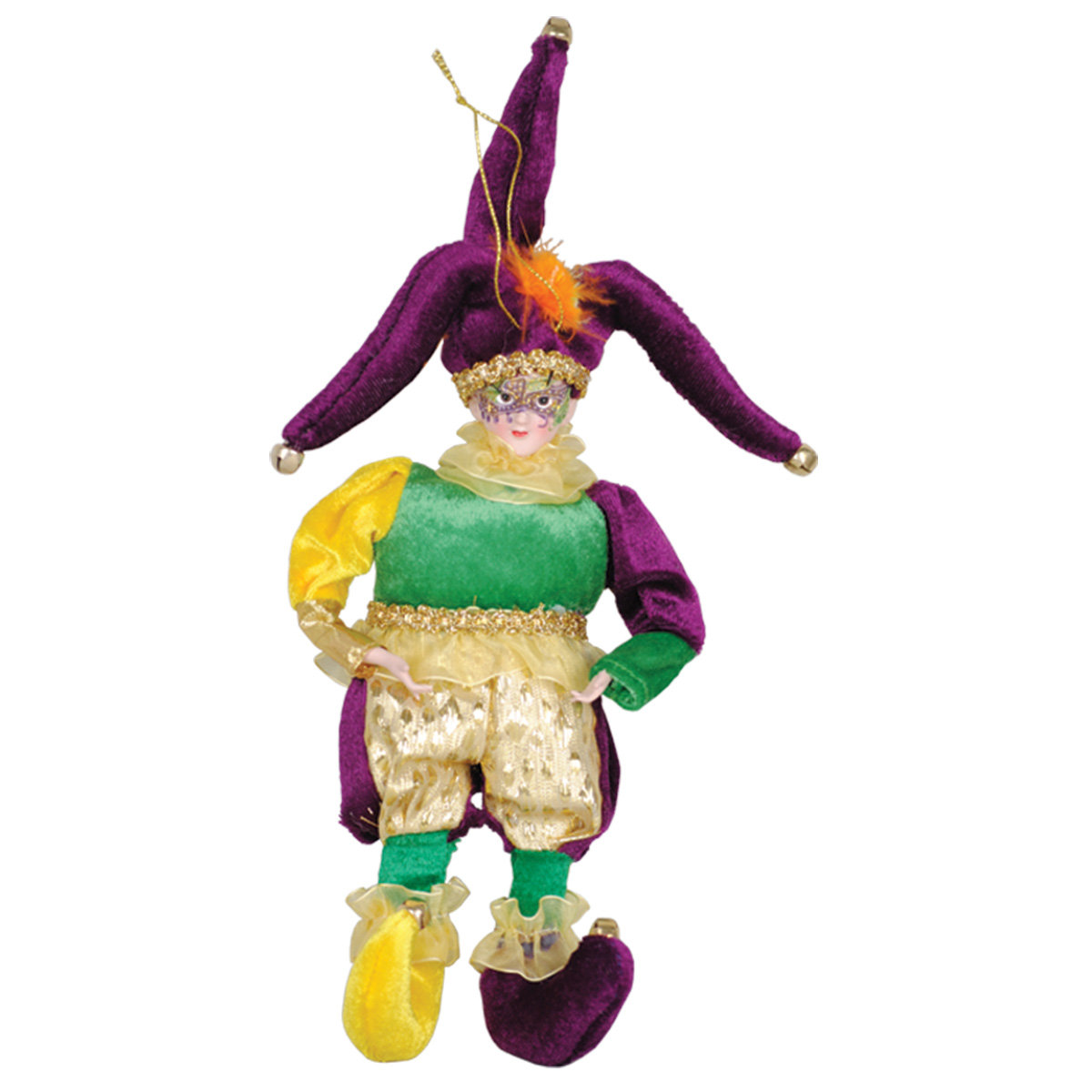 The Holiday Aisle® Mardi Gras Jester Ornament Hanging Figurine Ornament ...
