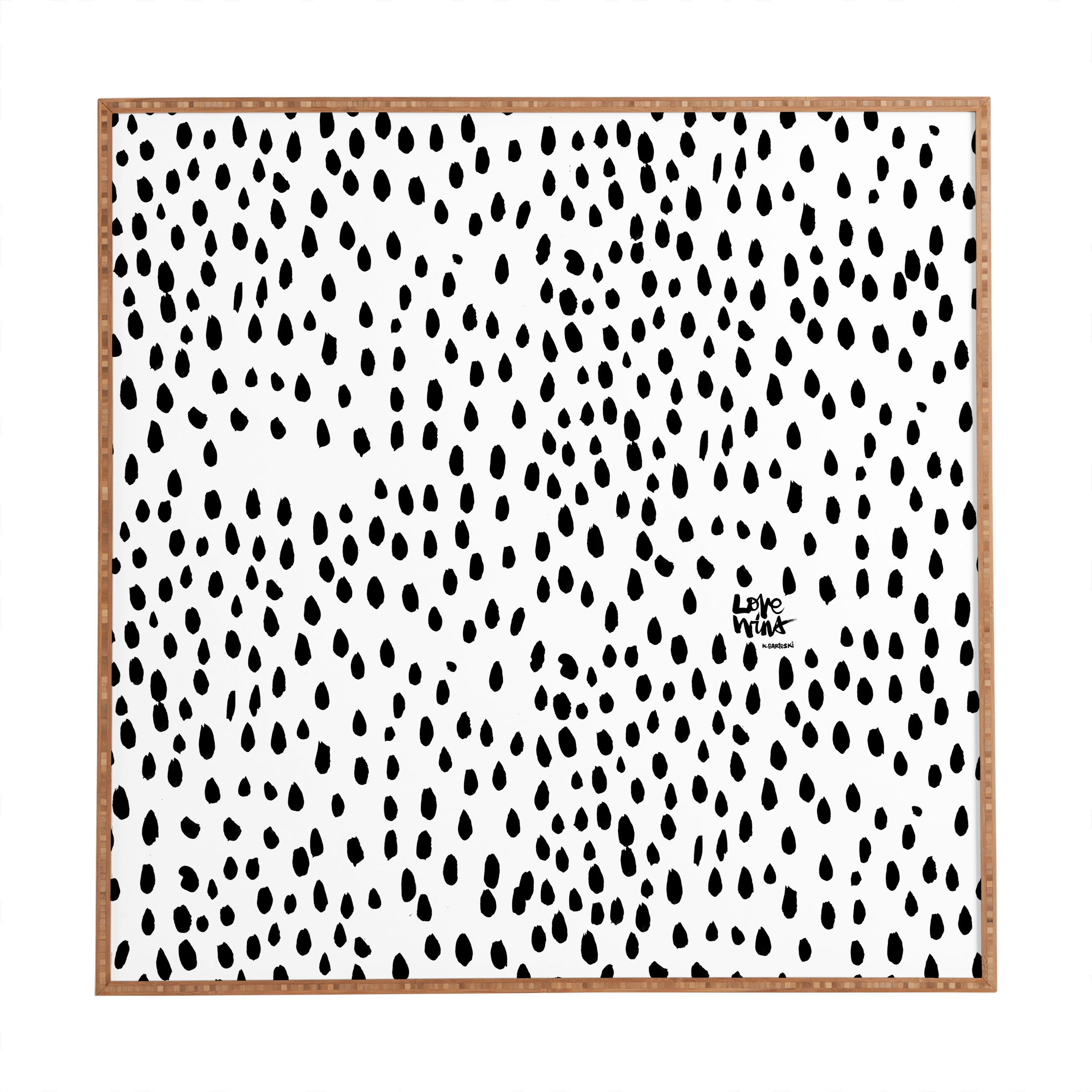 Deny Designs 'Small Dots' Framed Print on Wood | Wayfair