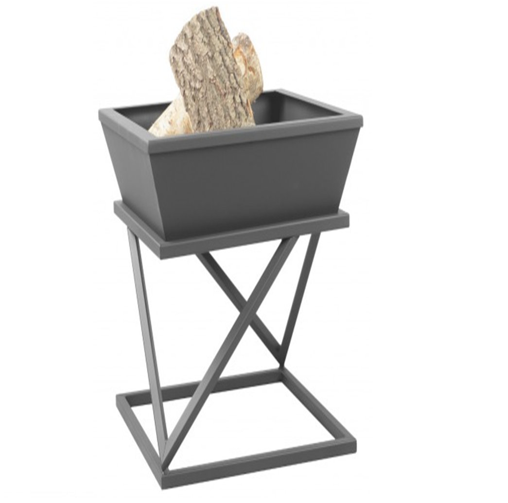 Borough Wharf Ousmane 48Cm H Steel Wood Burning Outdoor Fire Pit ...