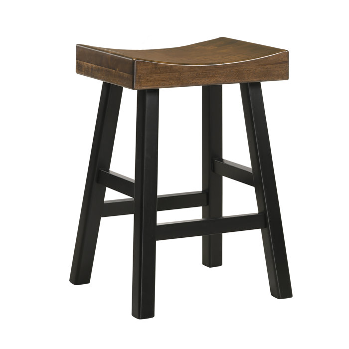 Winston Porter Caralina Solid Wood Stool & Reviews | Wayfair