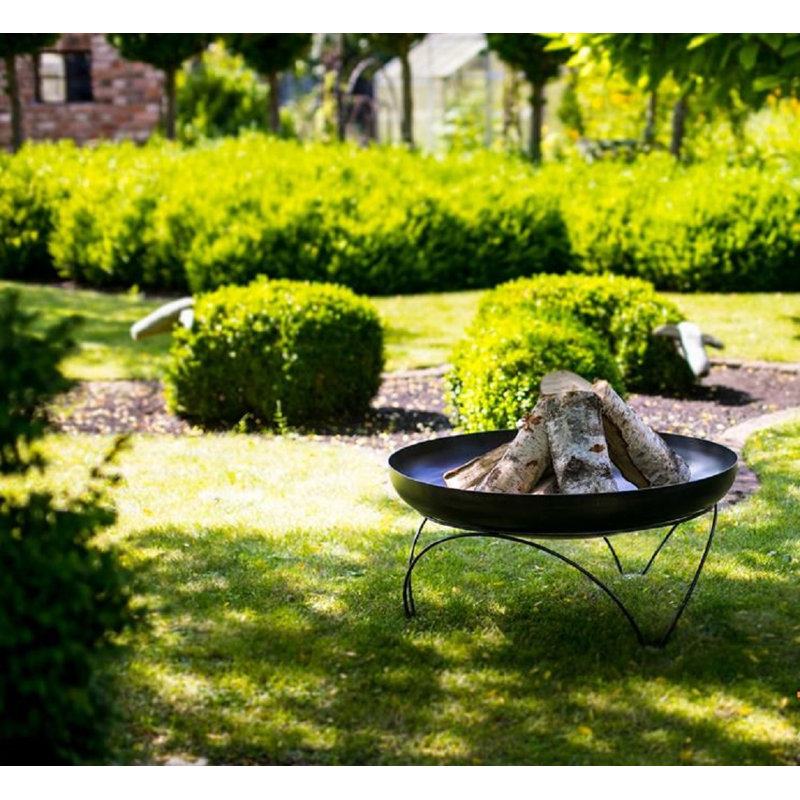 Ivy Bronx VILANY Garden Brazier 60 Cm In Natural Steel | Wayfair.co.uk