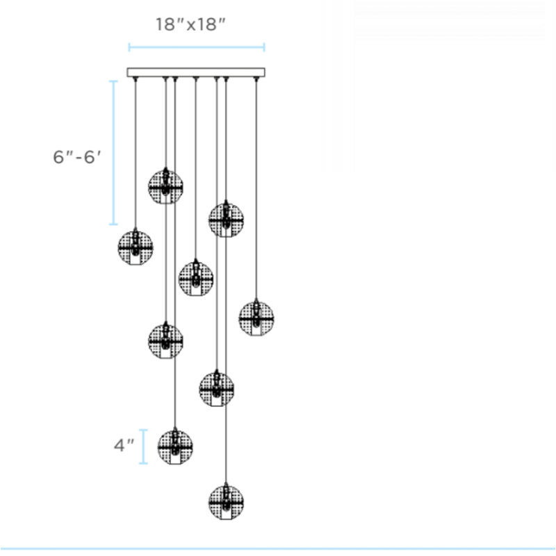 Orren Ellis Sinechra 9 - Light Dimmable Sphere Chandelier & Reviews ...