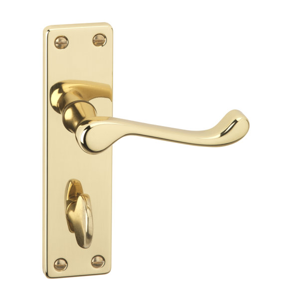 Victorian Scroll Handles Polished Brass Heritage | Wayfair.co.uk