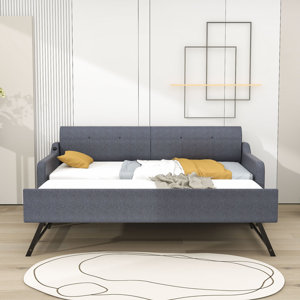 Winston Porter Jamorion Upholstered Daybed with Trundle | Wayfair