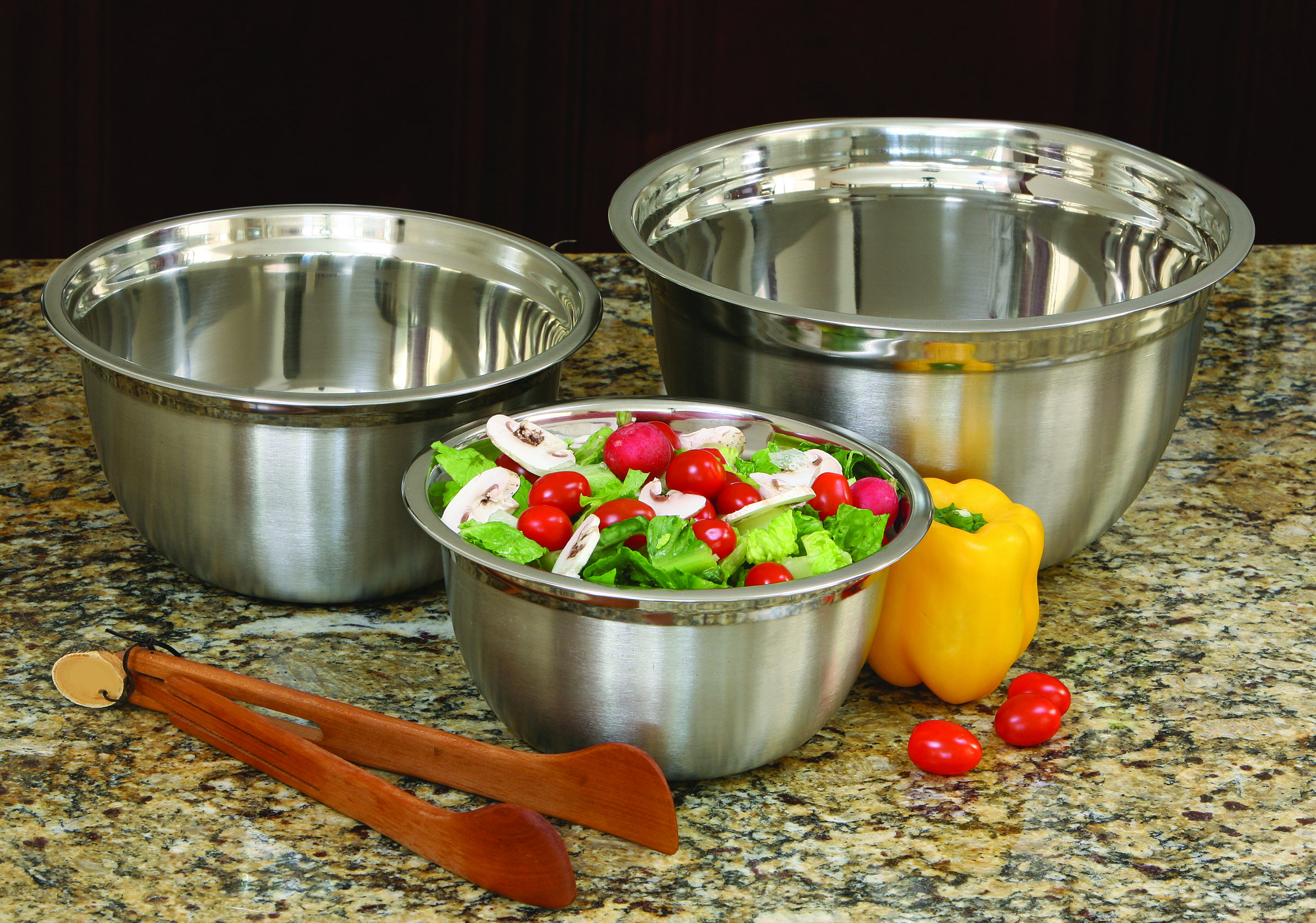 Cook Pro 3 Piece Stainless Steel Mixing Bowl Set & Reviews | Wayfair