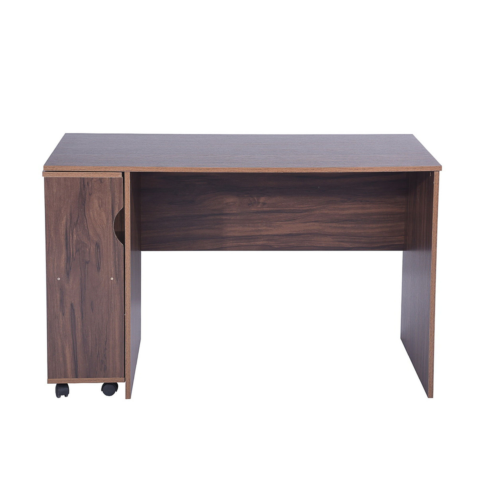 Millwood Pines Computer Desk With Movable Bookcase | Wayfair