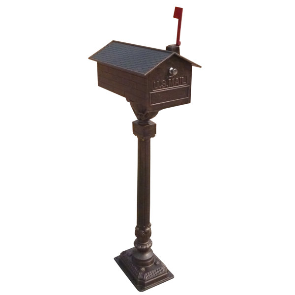 Cast-aluminum-mailbox-post | Wayfair