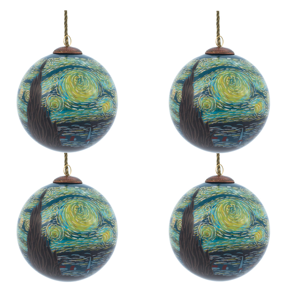 La Pastiche Starry Night Ball Ornament | Wayfair