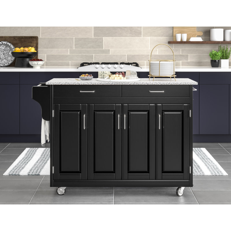 Red Barrel Studio® Littrell Granite Kitchen Island & Reviews | Wayfair