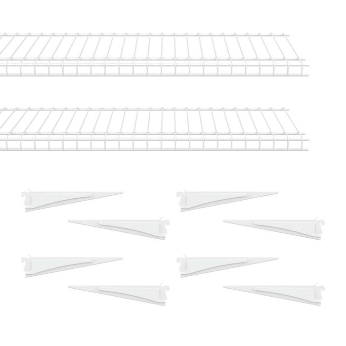 ClosetMaid ShelfTrack SuperSlide Wire Shelf (2 Pieces) and ShelfTrack ...