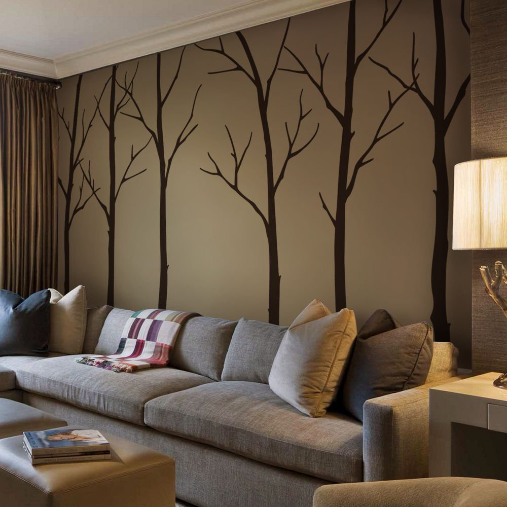 Foundry Select Winter Trees Wall Decal | Wayfair