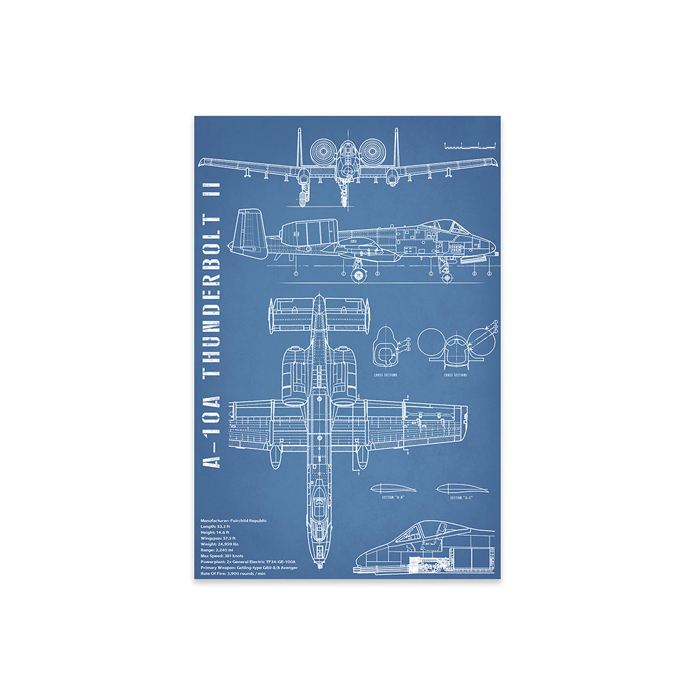 Williston Forge A-10 Thunderbolt II [Warthog] Airplane | Black ...