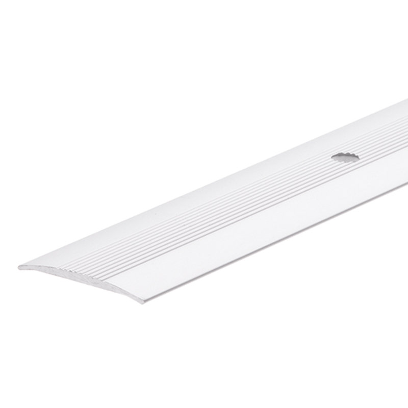 Cezar Grooved Oval Transition Strip, 1-1/2" W X 6-1/2' (78") L, Silver ...