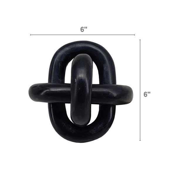 Joss & Main Beaulah Decorative Marble Chain Sculpture | Wayfair
