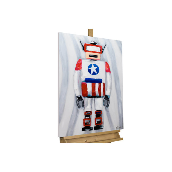 Isabelle & Max Captain Robot - Wrapped Canvas Painting | Wayfair.co.uk