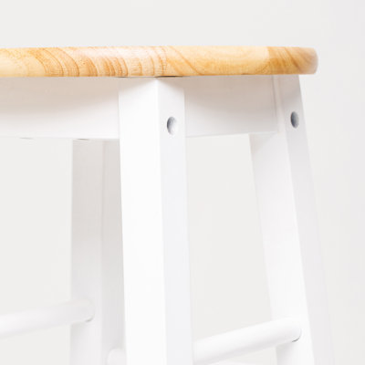 Winston Porter Robin Solid Wood Short & Bar Stool & Reviews | Wayfair