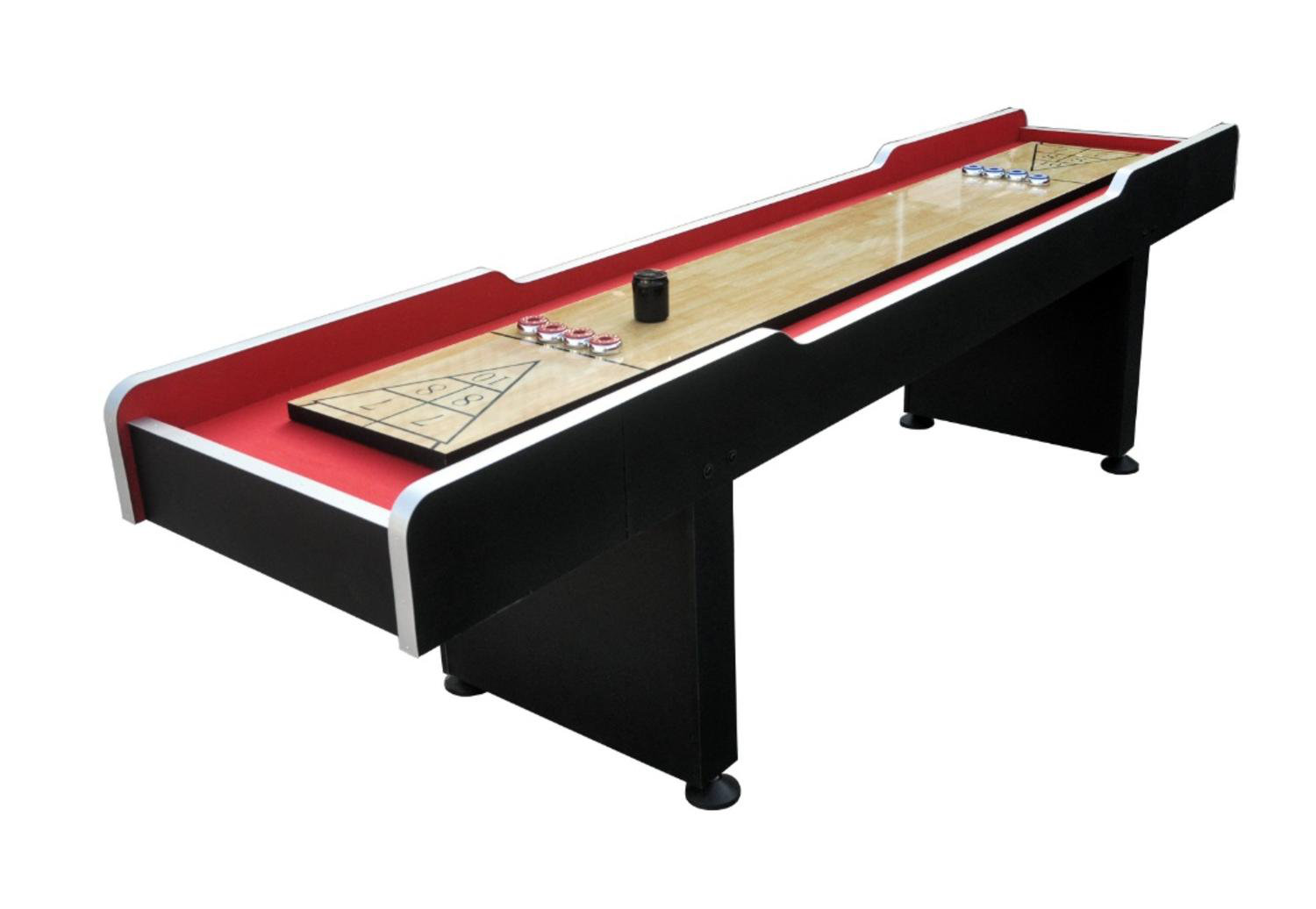 Northlight 9' x 2' Recreational Red and Black Shuffleboard Game Table ...