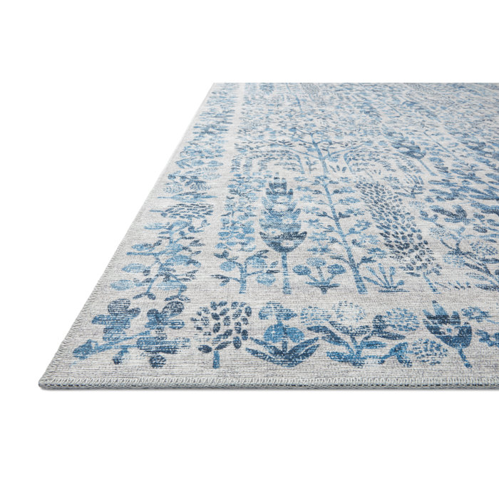 Rifle Paper Co. X Loloi Maison Grove Blue Area Rug & Reviews | Wayfair