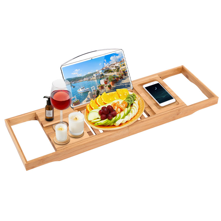 Gracie Oaks Rivers Free-Standing Bamboo Bath Rack | Wayfair.co.uk