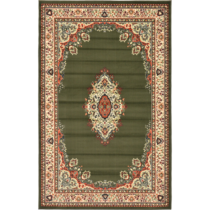 World Menagerie Balthrop Performance Green Rug & Reviews | Wayfair