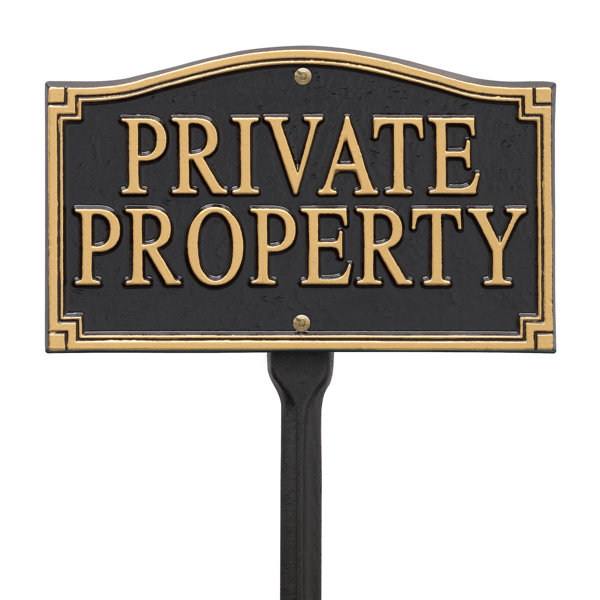 Whitehall Products Private Property Statement Garden Sign & Reviews ...