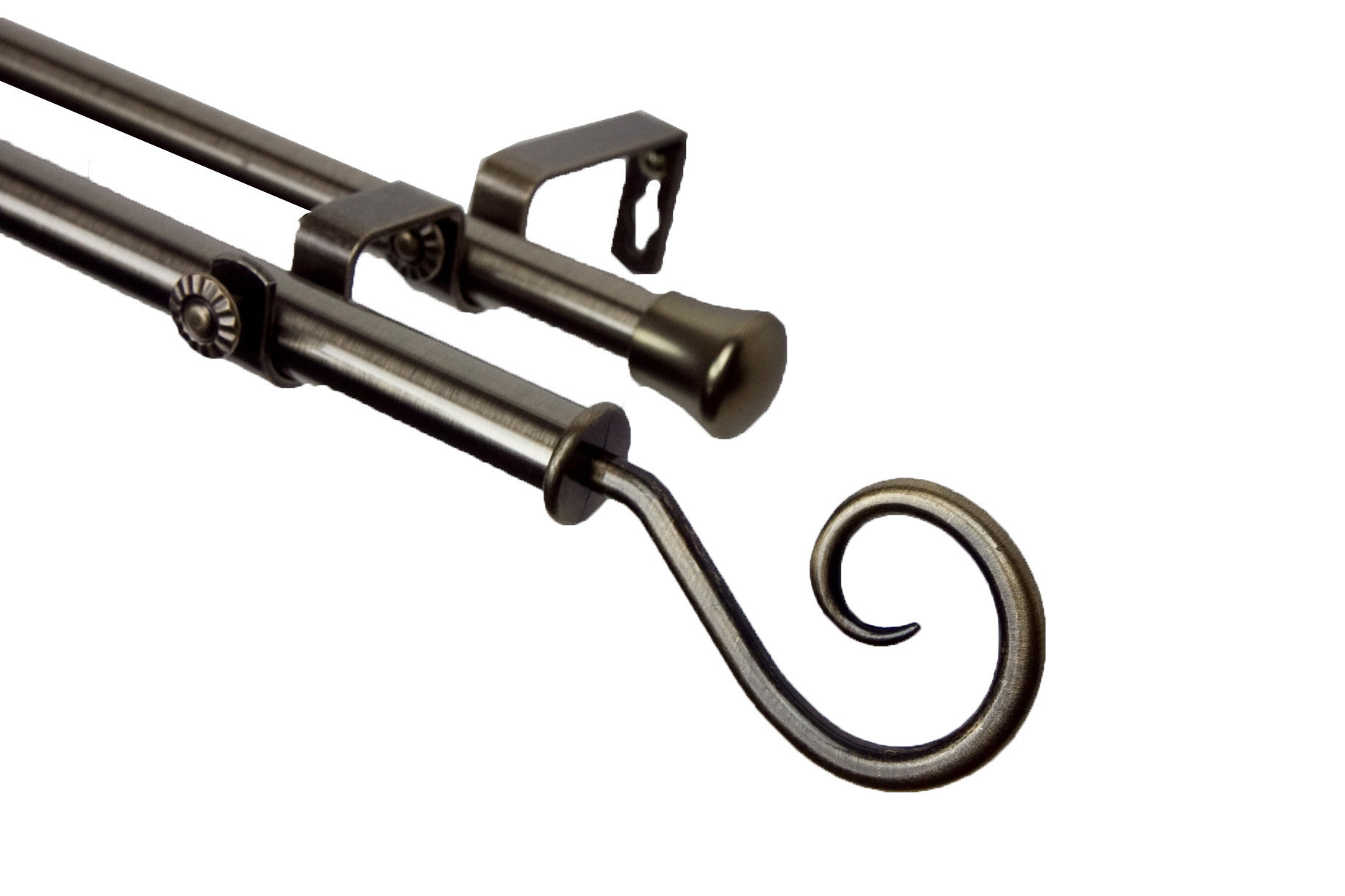 Rod Desyne Modern Curl Double Curtain Rod & Reviews | Wayfair