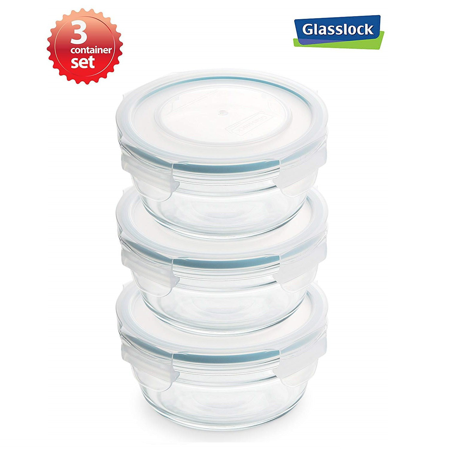 Glasslock 3 Container Food Storage Set | Wayfair