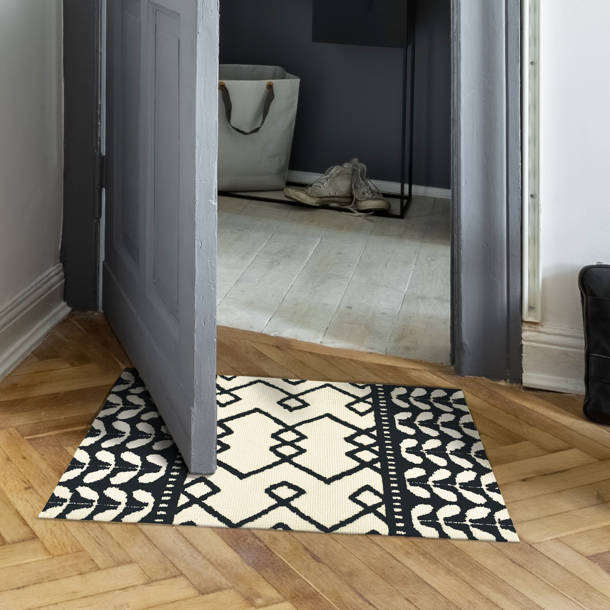 Wrought Studio Lennie Performance Black Rug | Wayfair
