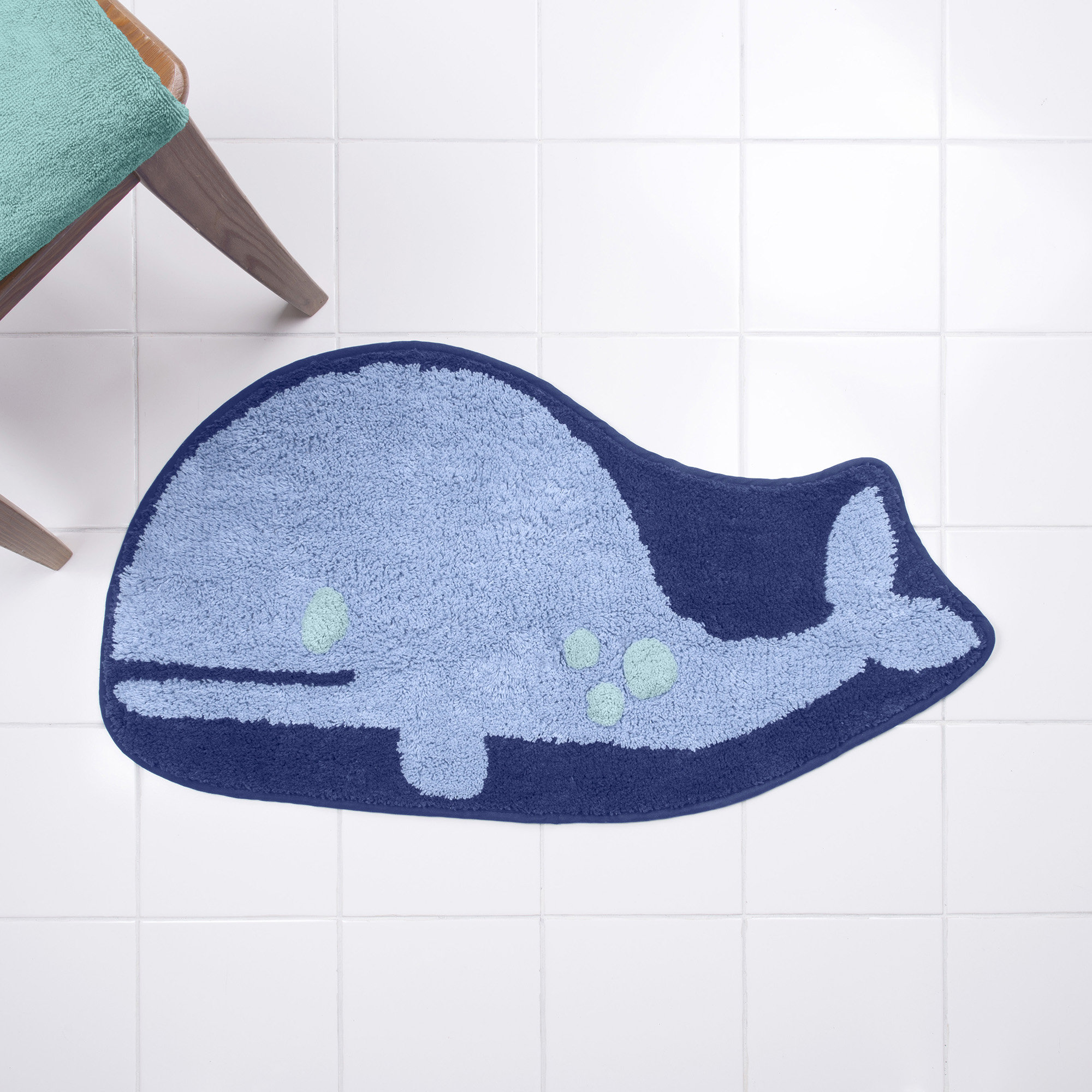 Highland Dunes Maelynn Whales Bath Rug | Wayfair