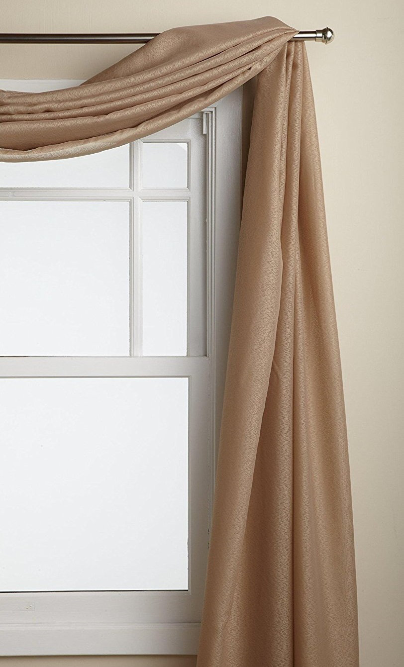 Fleur De Lis Living Oakden Polyester Semi-Sheer Window Scarf Panel ...