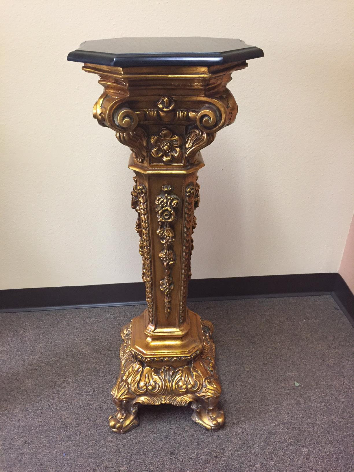 InfinityFurnitureImport Free Form Pedestal Marble Plant Stand | Wayfair