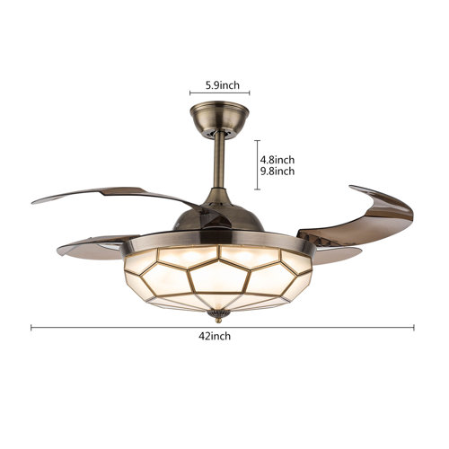 Red Barrel Studio® 42'' Ceiling Fan with LED Lights | Wayfair