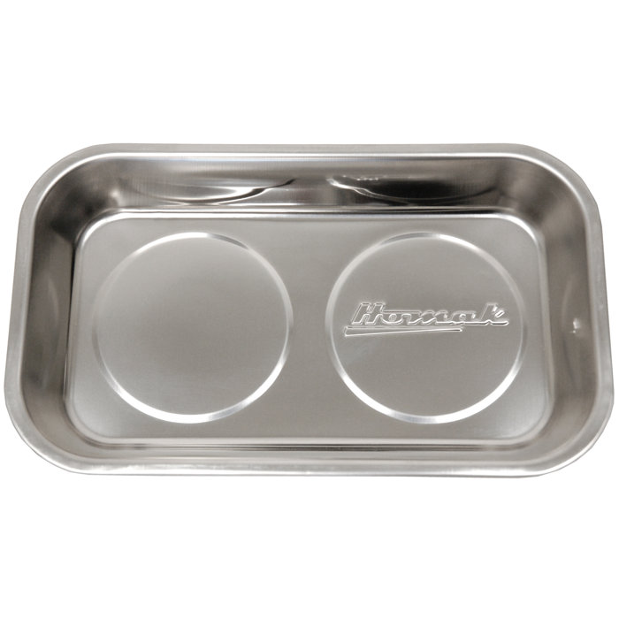 Homak 9" Rectangular Stainless Steel Magnetic Tray | Wayfair
